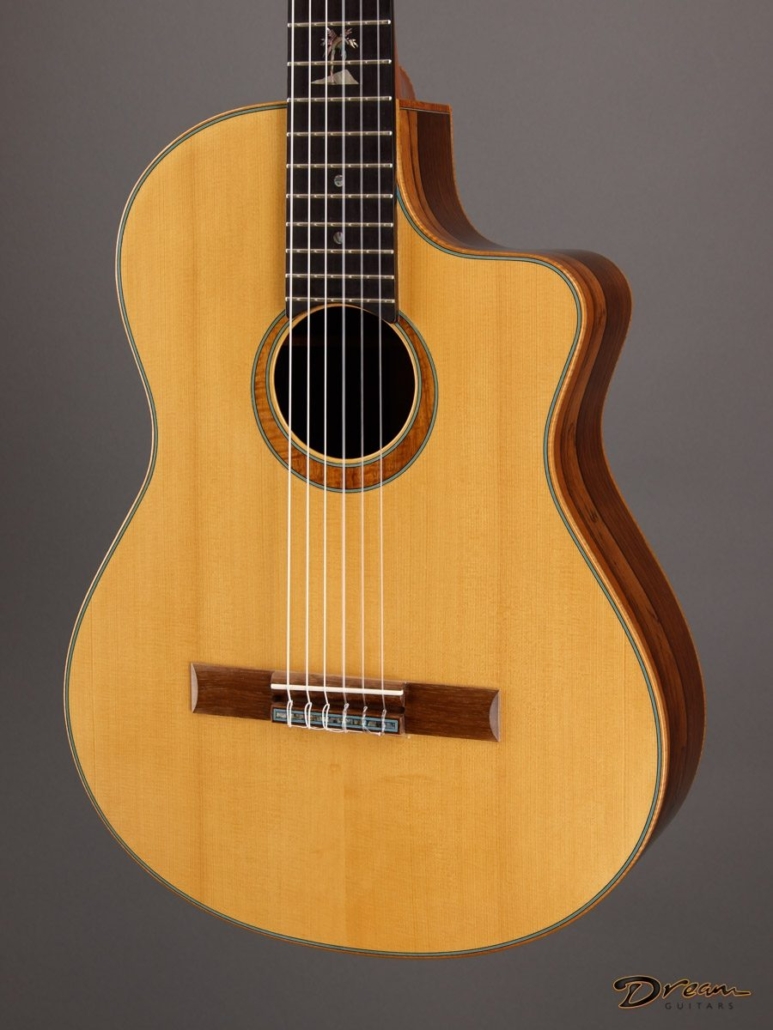 2002 Steve Grimes Nylon Cutaway, Brazilian Rosewood/Spruce - Dream Guitars
