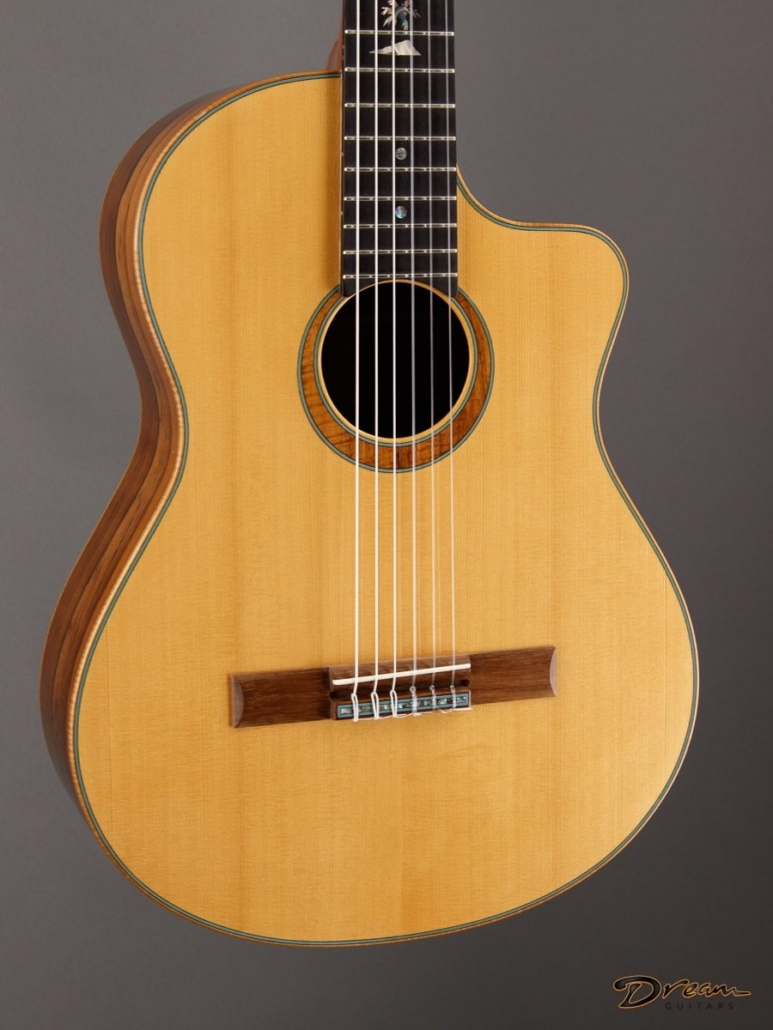 2002 Steve Grimes Nylon Cutaway, Brazilian Rosewood/Spruce - Dream Guitars