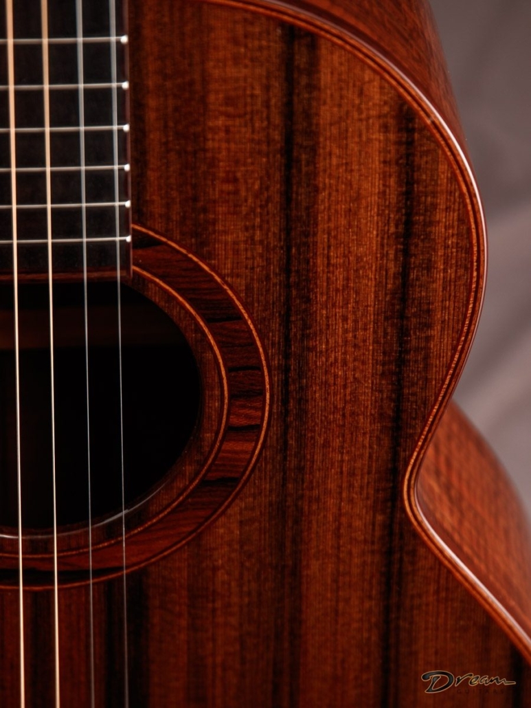 2009 Simon Fay OM, Flamed Claro Walnut/Sinker Redwood - Dream Guitars