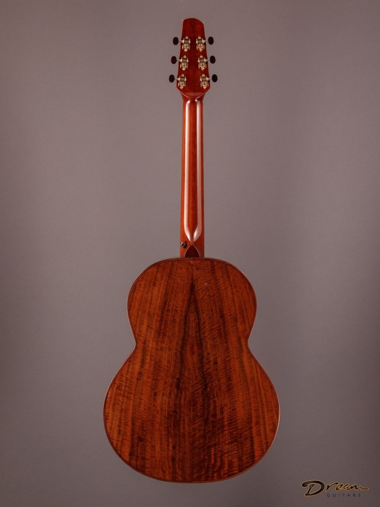 2009 Simon Fay OM, Flamed Claro Walnut/Sinker Redwood - Dream Guitars