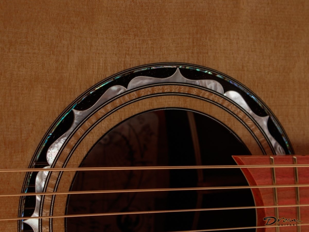 Brand New Klein Big Pink 457, Pink Ivory/Bearclaw Sitka - Dream Guitars