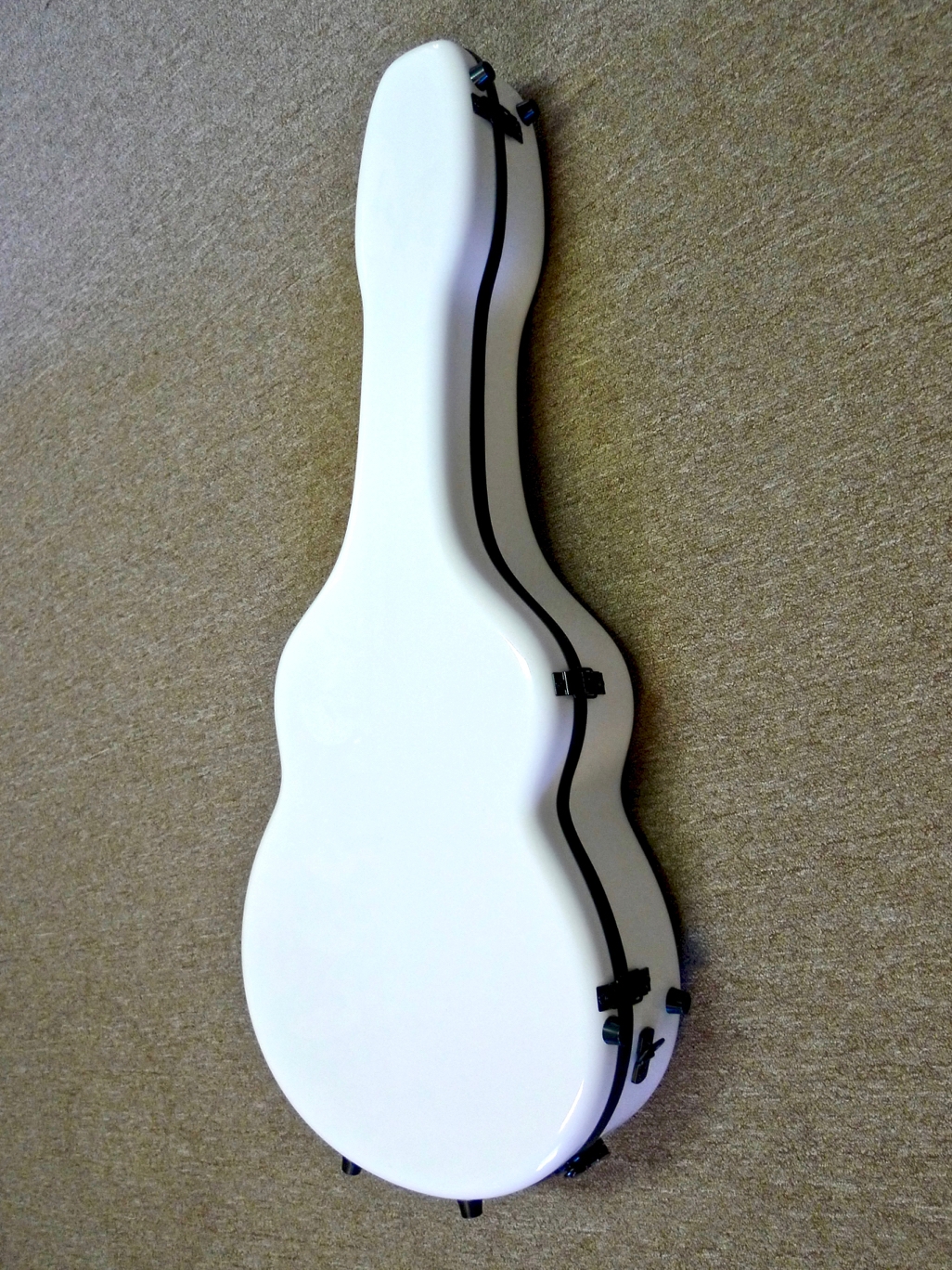 Hoffee Deluxe Carbon Fiber Case, Dreadnought, White/Blue, Includes ...