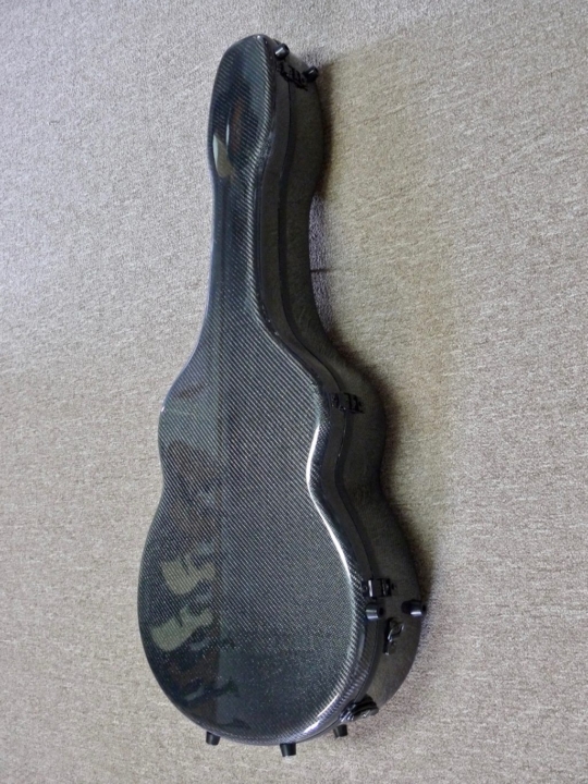 Hoffee Deluxe Carbon Fiber Case, OM/000, Black/Black Includes Padded ...