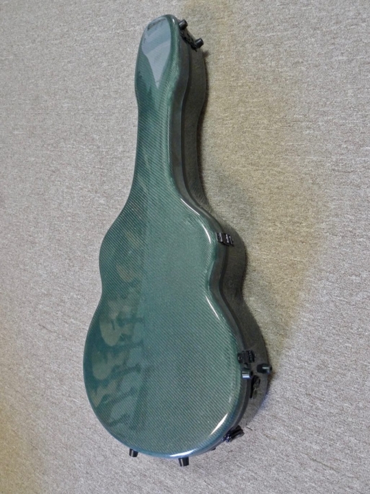 Hoffee Deluxe Carbon Fiber Case, Dreadnought, Green/Gold, Includes ...