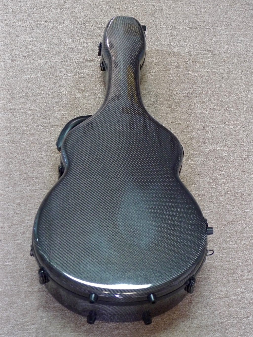 Hoffee Deluxe Carbon Fiber Case, Dreadnought, Black/Green, Includes ...