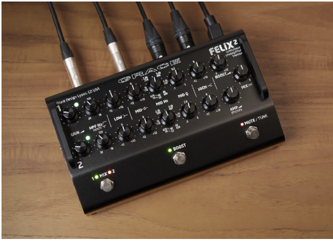 Grace Design FELiX2-BK Studio Quality 2 Channel Instrument & Mic ...