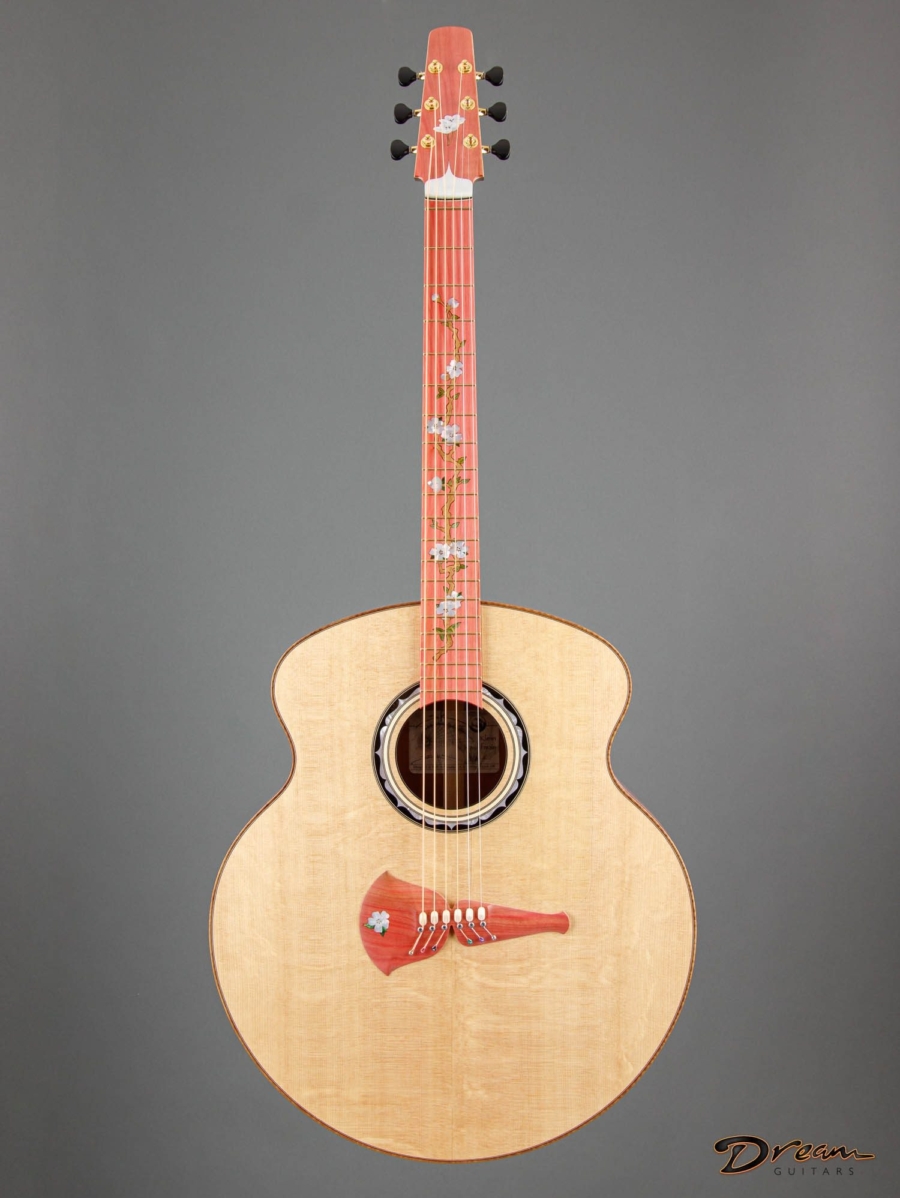 Brand New Klein 457 Big Pink, Pink Ivory/Sitka Spruce - Dream Guitars