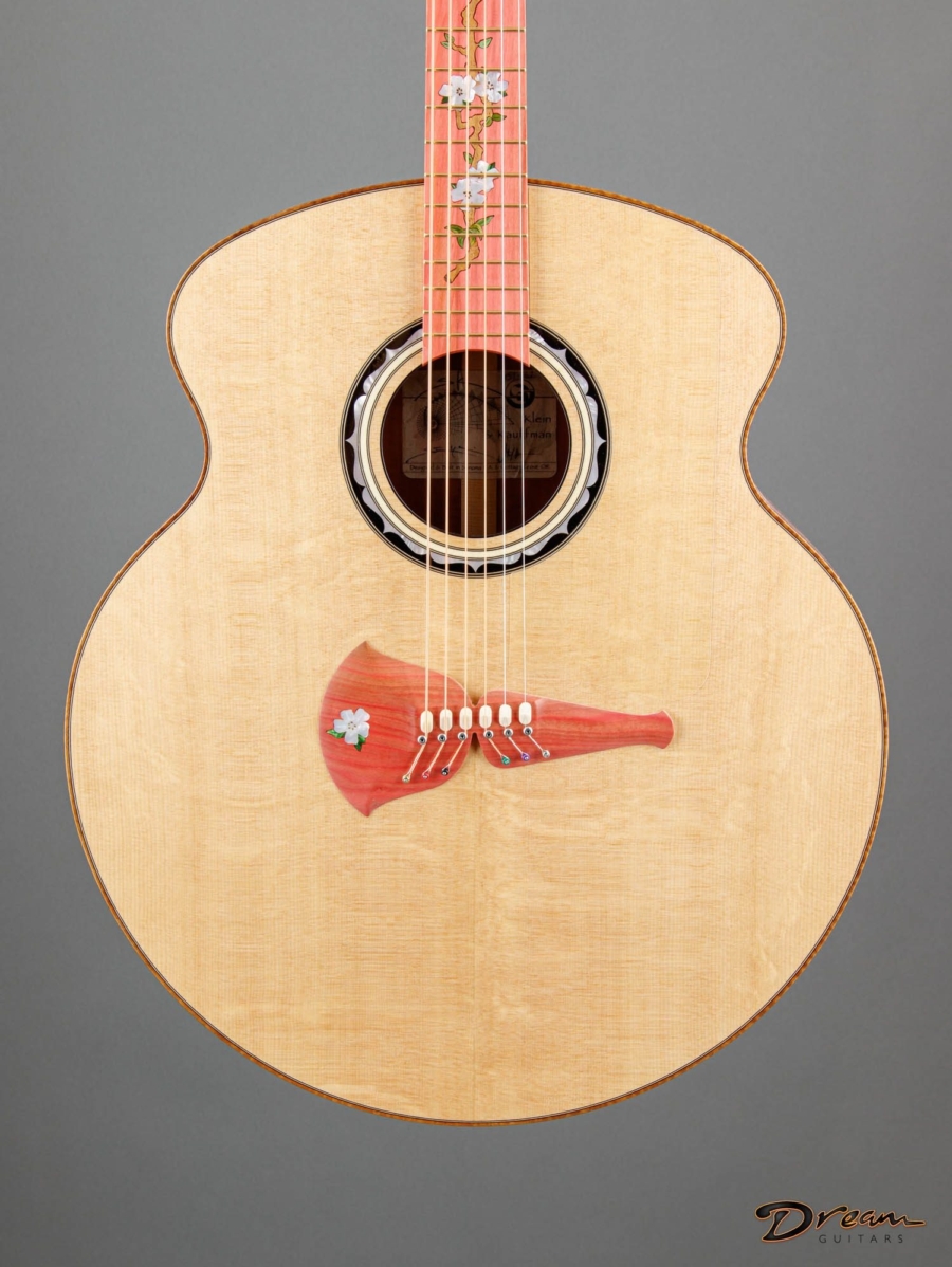 Brand New Klein 457 Big Pink, Pink Ivory/Sitka Spruce - Dream Guitars