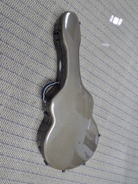 Hoffee Deluxe Carbon Fiber Case, Dreadnought, Brown/Gold, Includes ...