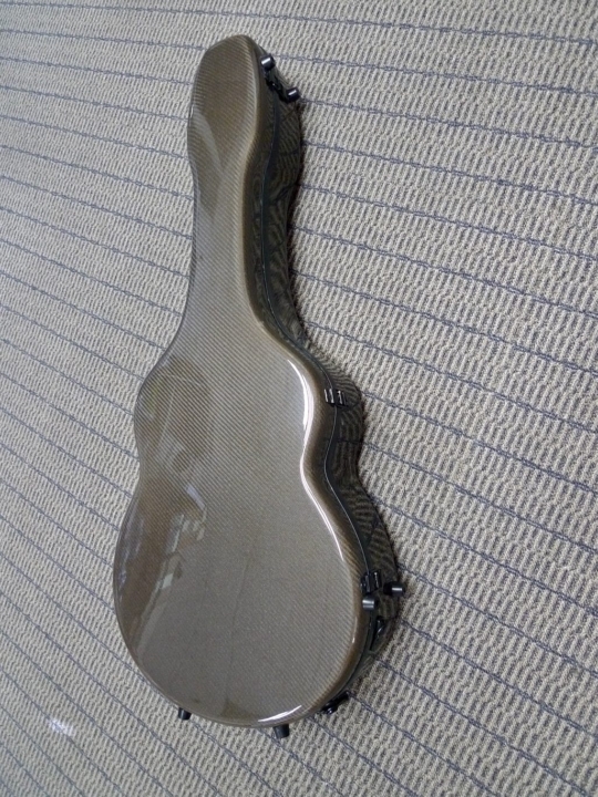 Hoffee Deluxe Carbon Fiber Case, Dreadnought, Brown/Gold, Includes ...