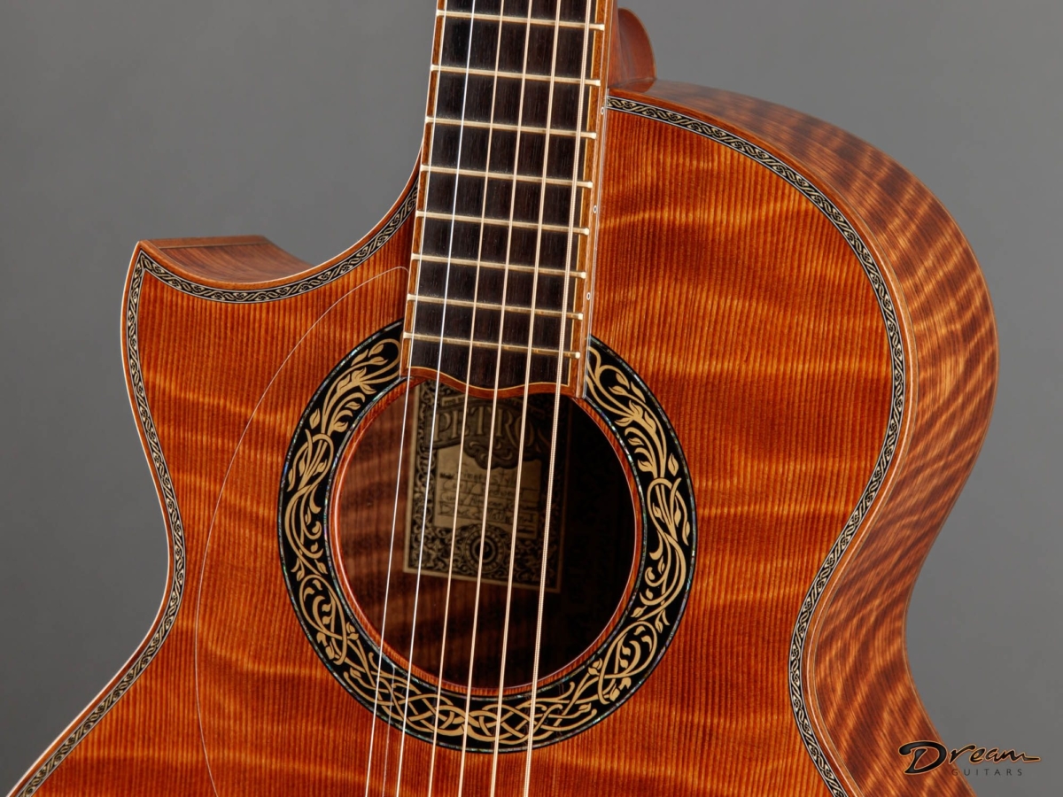 2014 Petros FS Lefty, Curly African Rosewood (Bubinga)/Curly Redwood ...